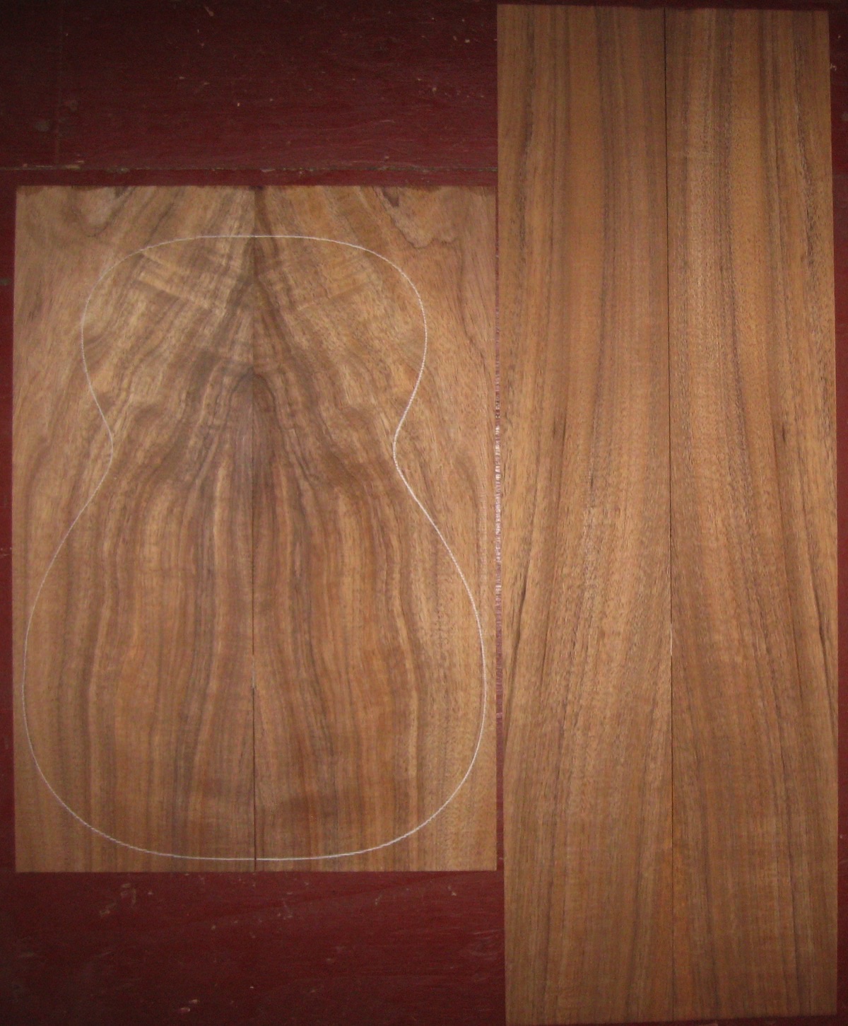 Notable Woods - Koa Guitar Back-Side Sets
